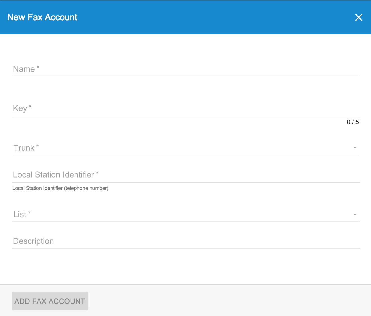Fax Accounts – XCALLY Help Desk